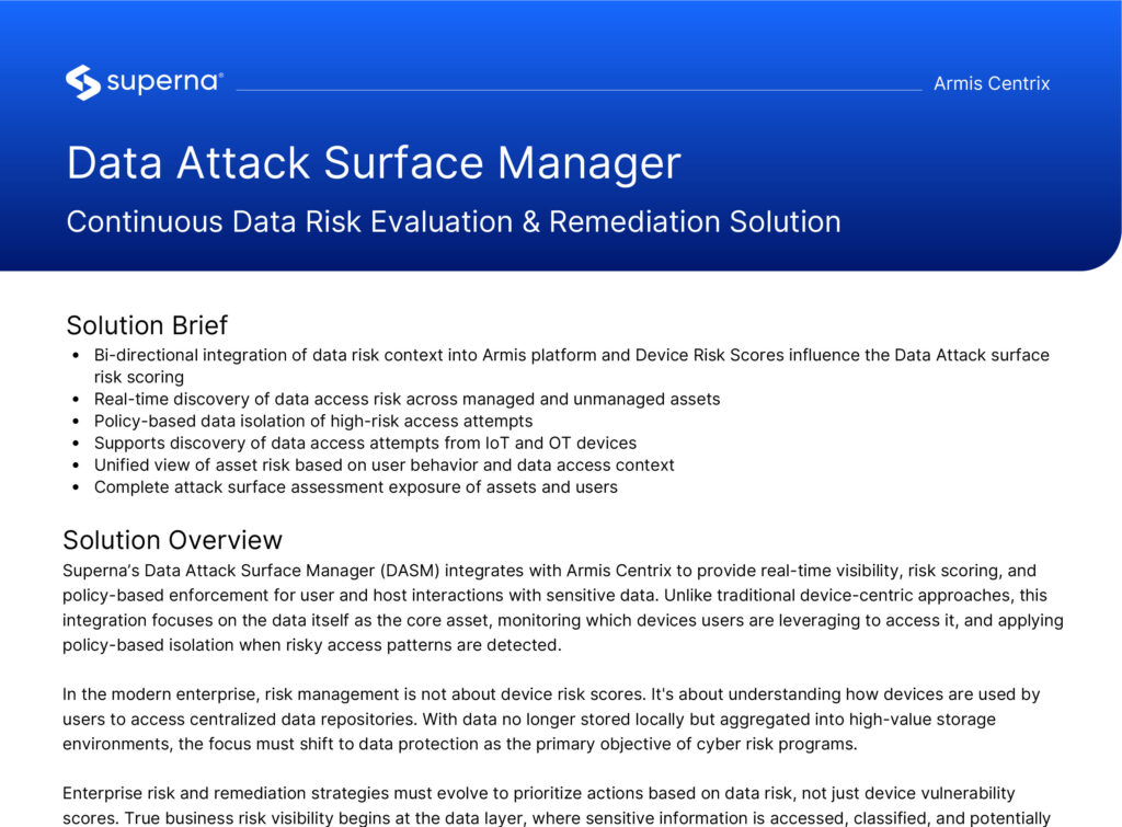 DASM for Armis - Superna